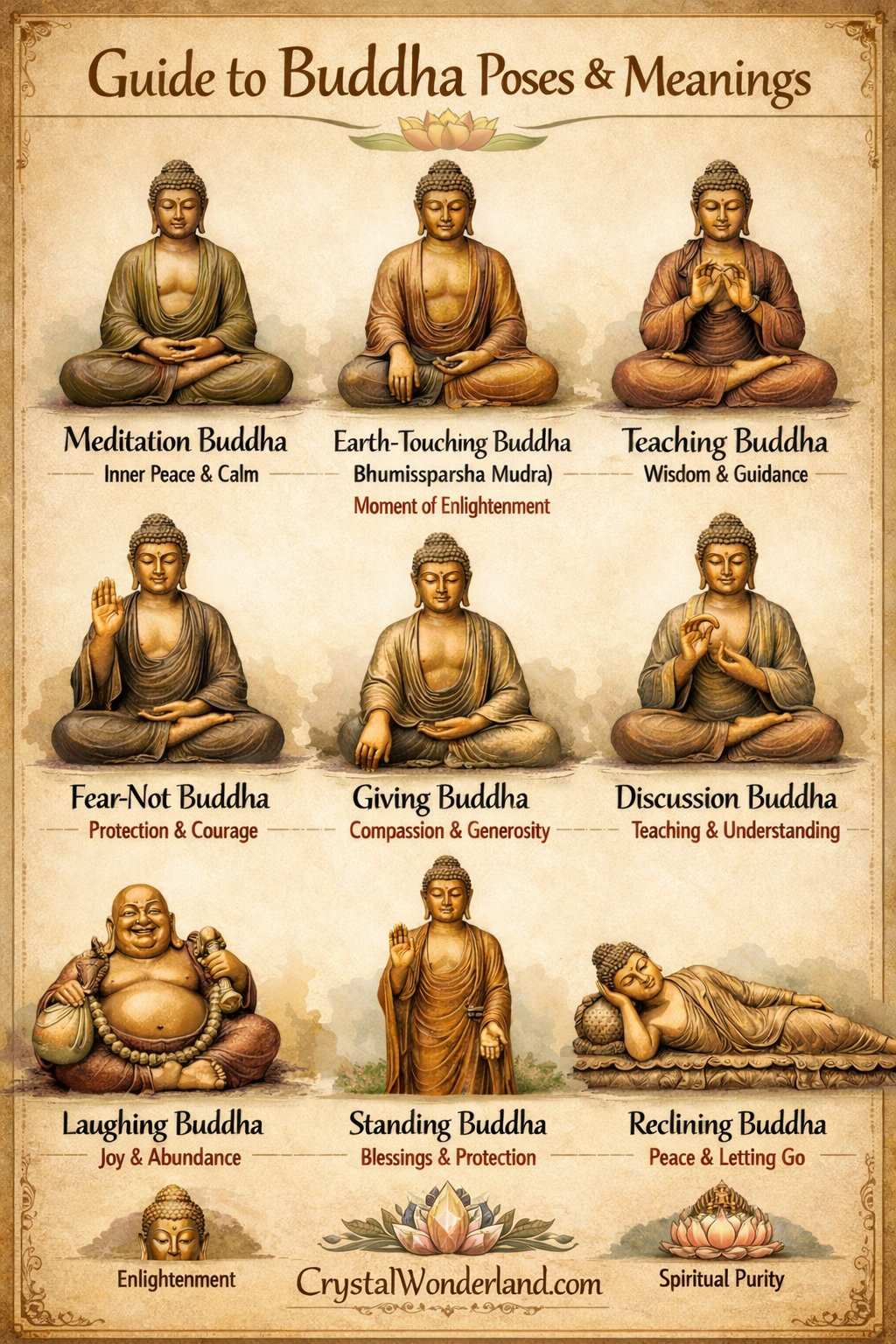 Buddha Poses & Meanings (Mudras) – What they really represent – Crystal ...